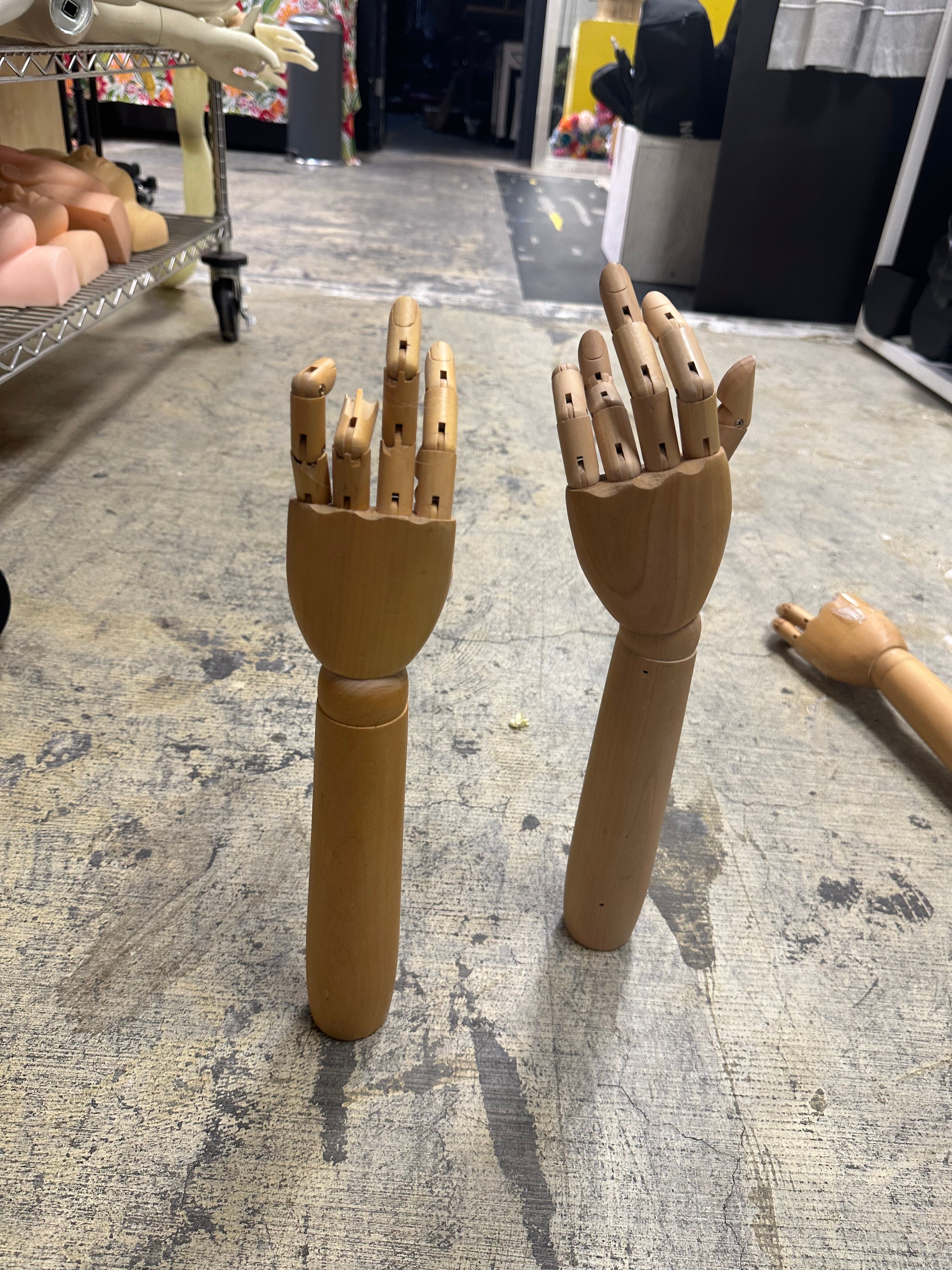 Used Wooden Mannequin Arms with Bendable Fingers - Set of 2 – Mannequin ...