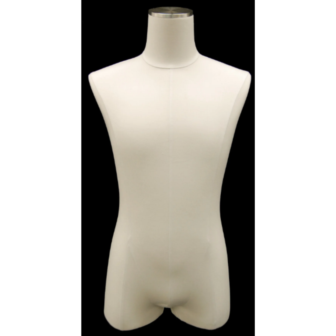 Male Body Form White Linen -- 2 Base Options – Mannequin Madness