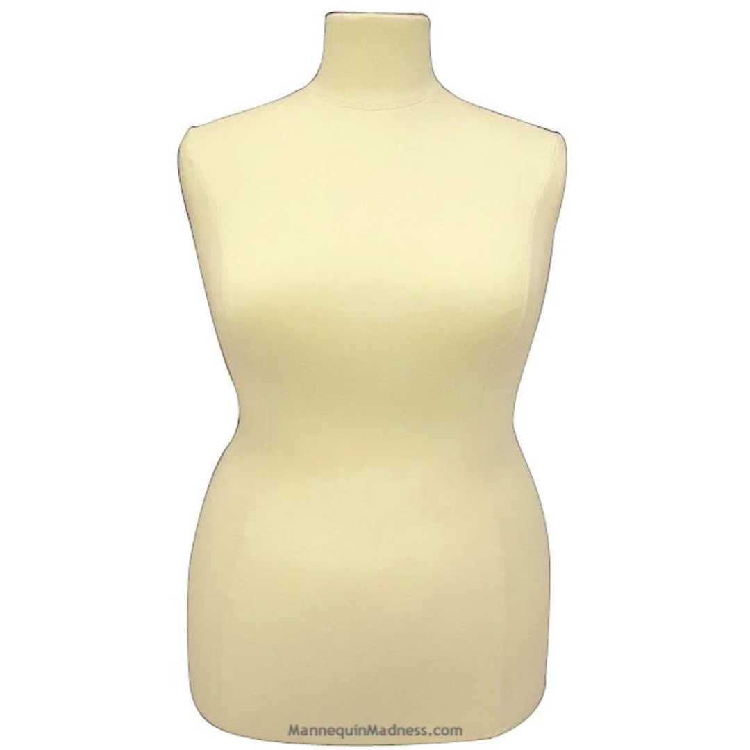 Size 18/20 White Jersey Plus Size Body Form with Black Wheeled Base ...