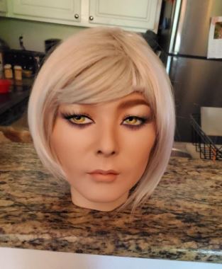 Used Rootstein hard cap wig Platinum Blonde – Mannequin Madness