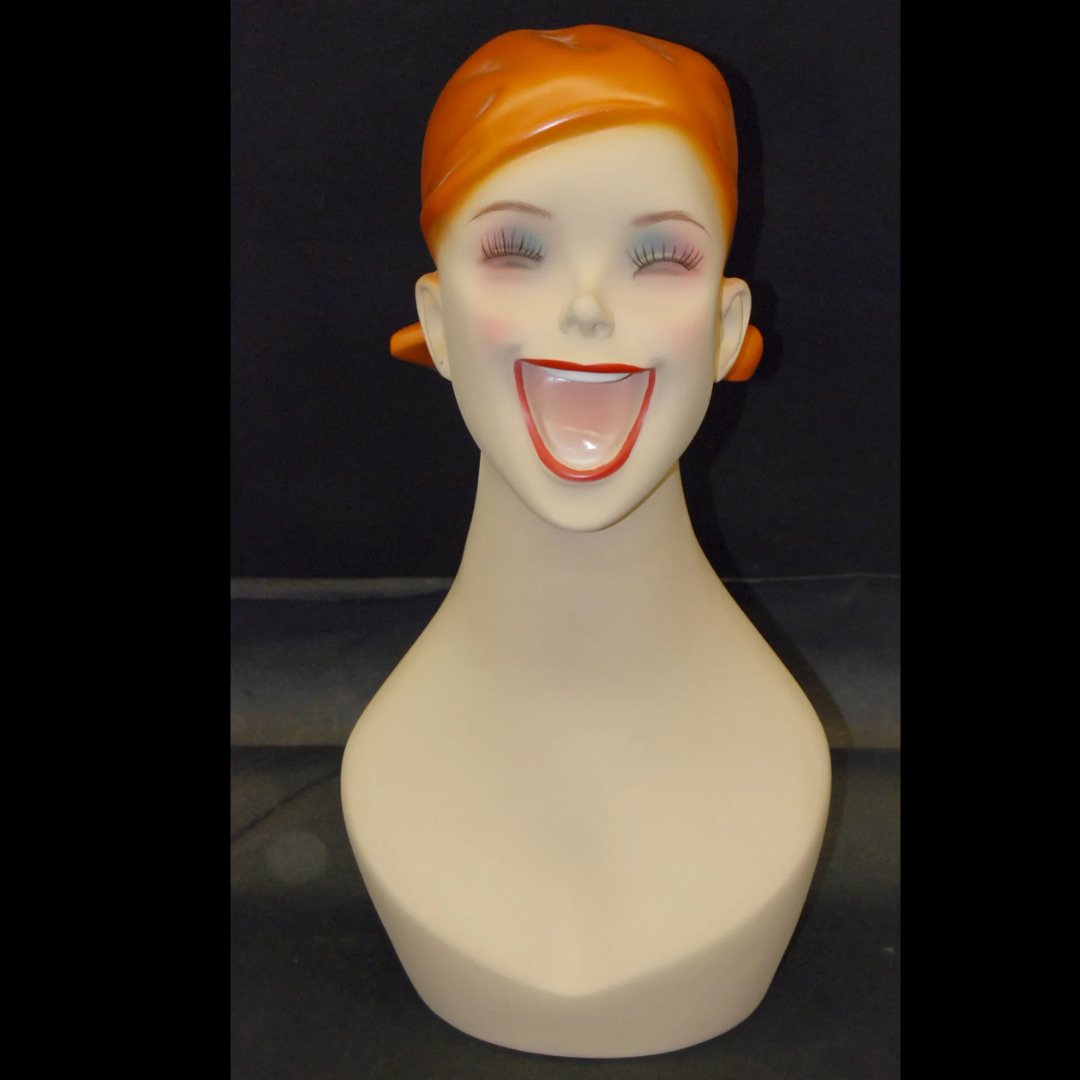 Big Smile Style Female Mannequin Head – Mannequin Madness